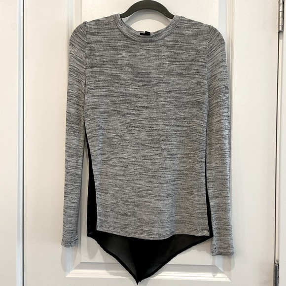 Mossimo Supply Co. | Tops | Mossimo Gray Front Panel Top With Black ...